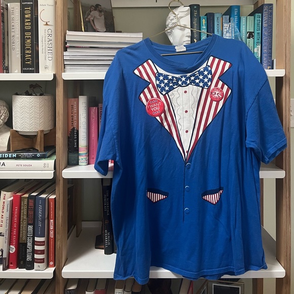 Shirts | Vintage Mens 9s Patriotic Fourth Of July Uncle Sam Blue Tshirt ...